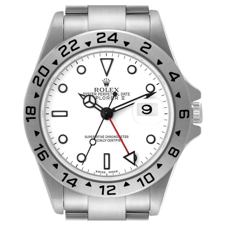 Rolex Explorer II 40mm Polar White Dial Steel Mens Watch 16570 Box Card ...