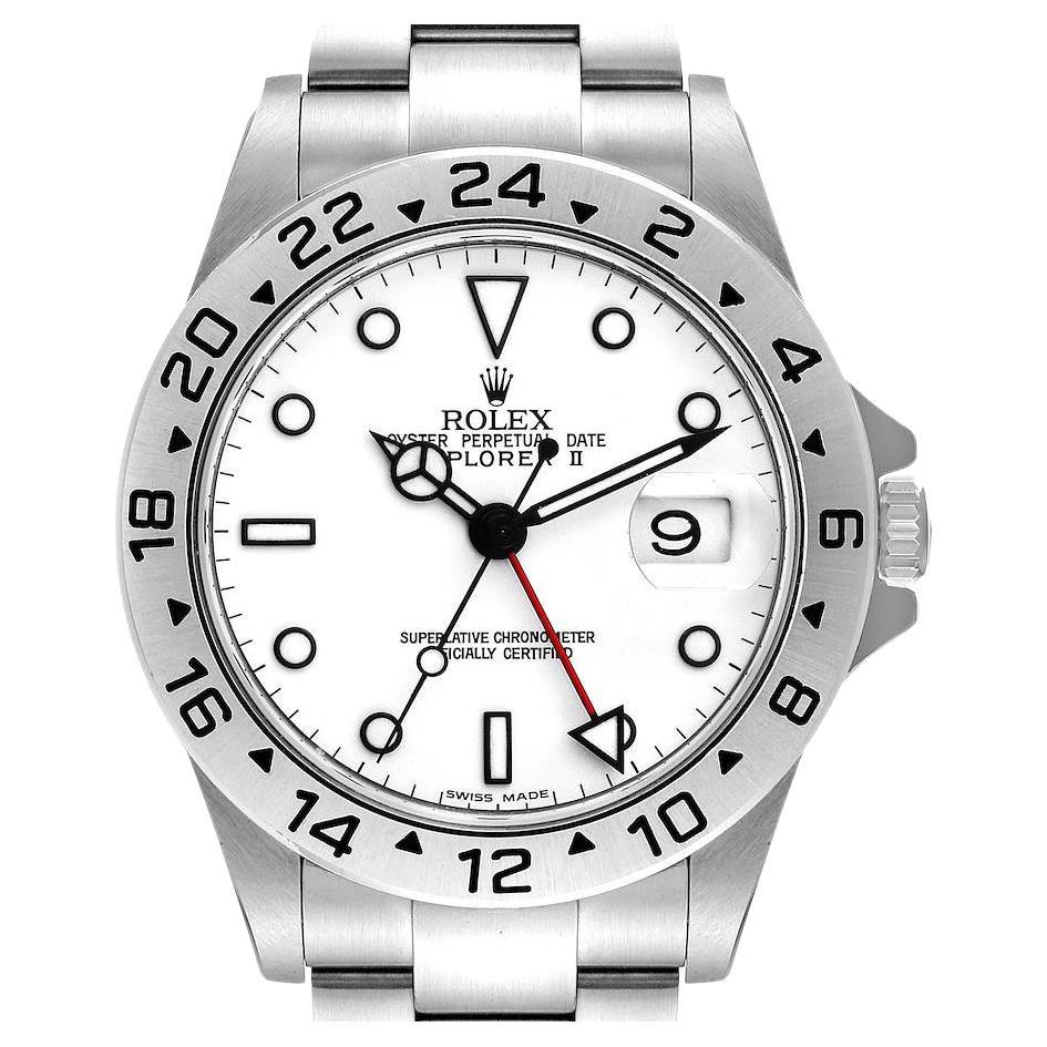 Rolex Steel Jubilee Band Explorer II 16570 Teal Dial Wristwatch at ...