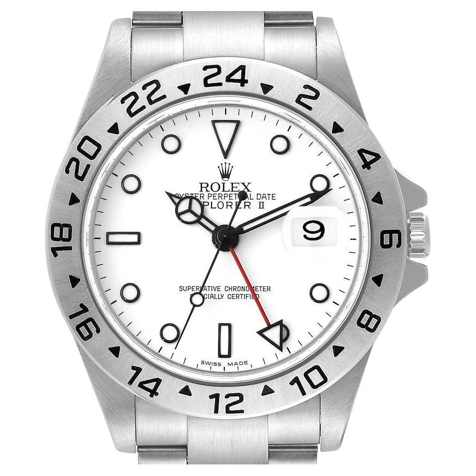 Rolex Explorer II Black Dial Automatic Steel Mens Watch 16570 Box ...