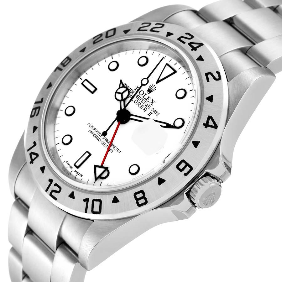Rolex Explorer II White Dial Steel Mens Watch 16570 For Sale at 1stDibs ...