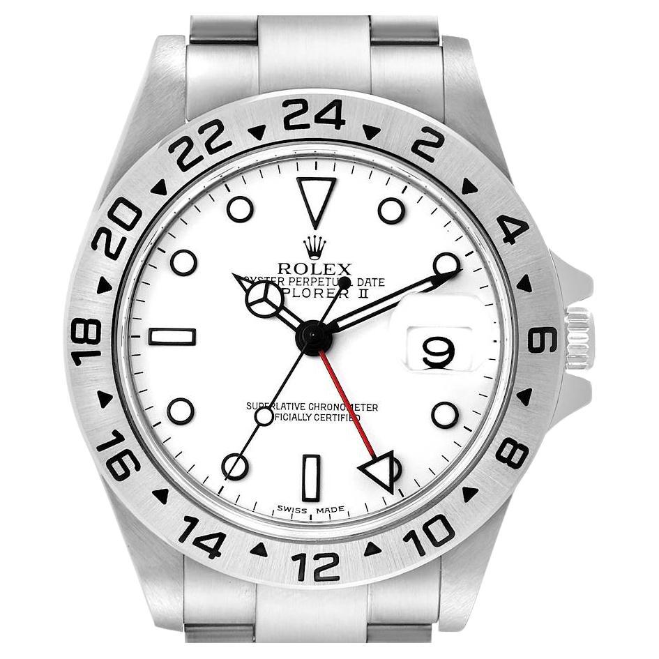 Rolex Explorer II GMT Stainless Steel White Dial Automatic Men's Watch ...