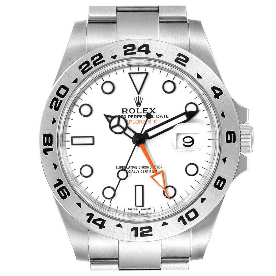 Rolex Explorer II Black Dial Orange Hand Men's Watch 216570 For Sale at ...