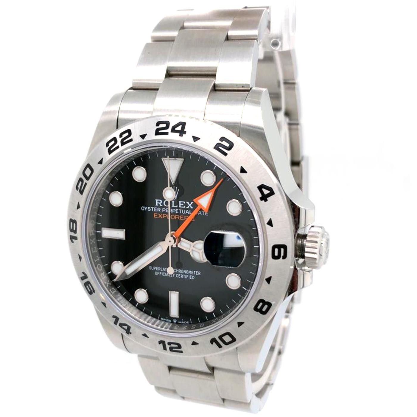 Rolex Explorer II Black Dial Stainless Steel Oyster Perpetual Watch ...