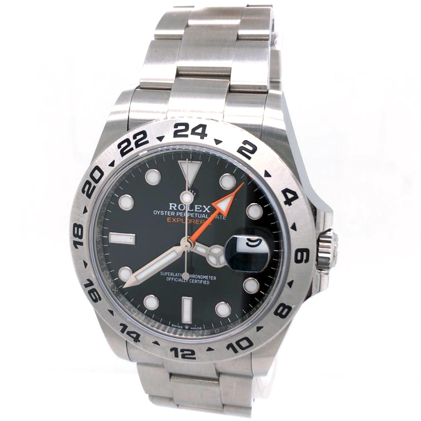 Rolex Explorer II Black Dial Stainless Steel Oyster Perpetual Watch ...