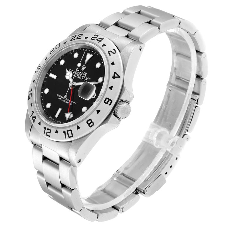 Rolex Explorer II Black Dial Automatic Steel Men's Watch 16570 Box ...
