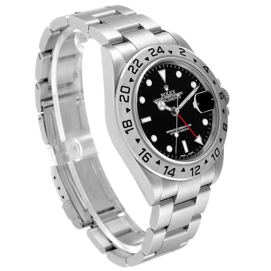 Rolex Explorer II Black Dial Automatic Steel Mens Watch 16570 Box ...