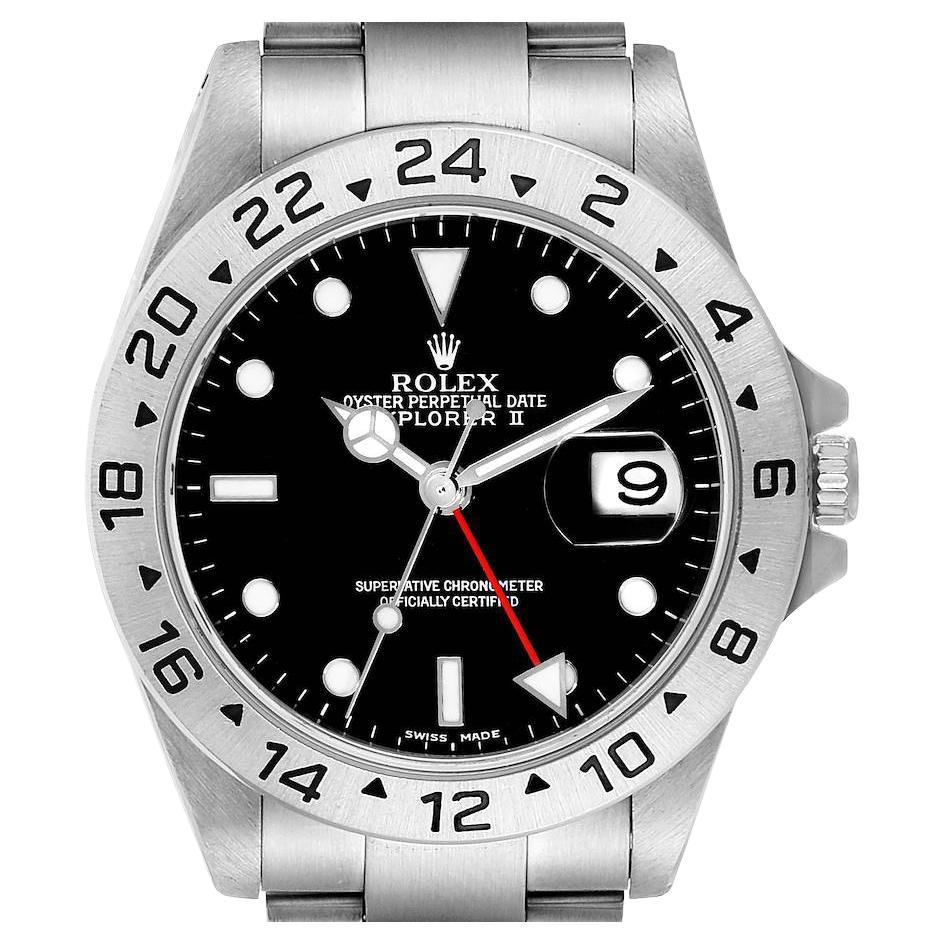 Rolex Steel Jubilee Band Explorer II 16570 Teal Dial Wristwatch at ...