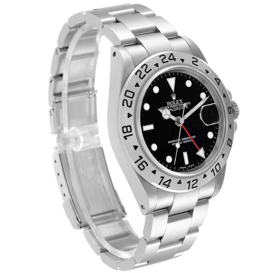 Rolex Explorer II Black Dial Automatic Steel Mens Watch 16570 For Sale ...