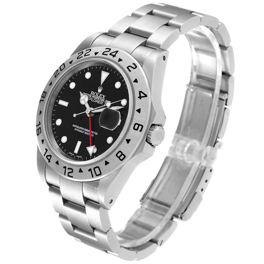 Rolex Explorer II Black Dial Automatic Steel Mens Watch 16570 at 1stDibs