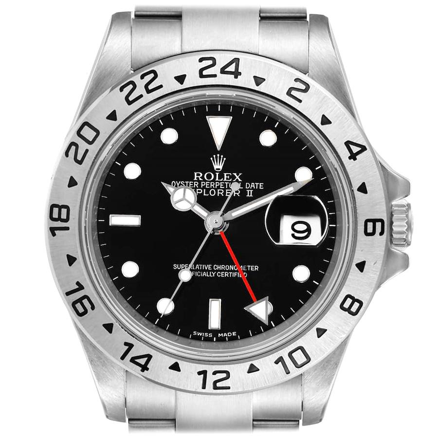 Rolex Explorer II White Dial Red Hand Men’s Watch 16570 Box For Sale at ...