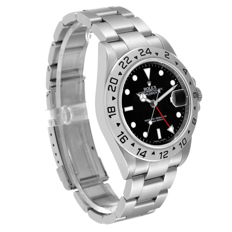Rolex Explorer II Black Dial Parachrom Hairspring Mens Watch 16570 Box ...