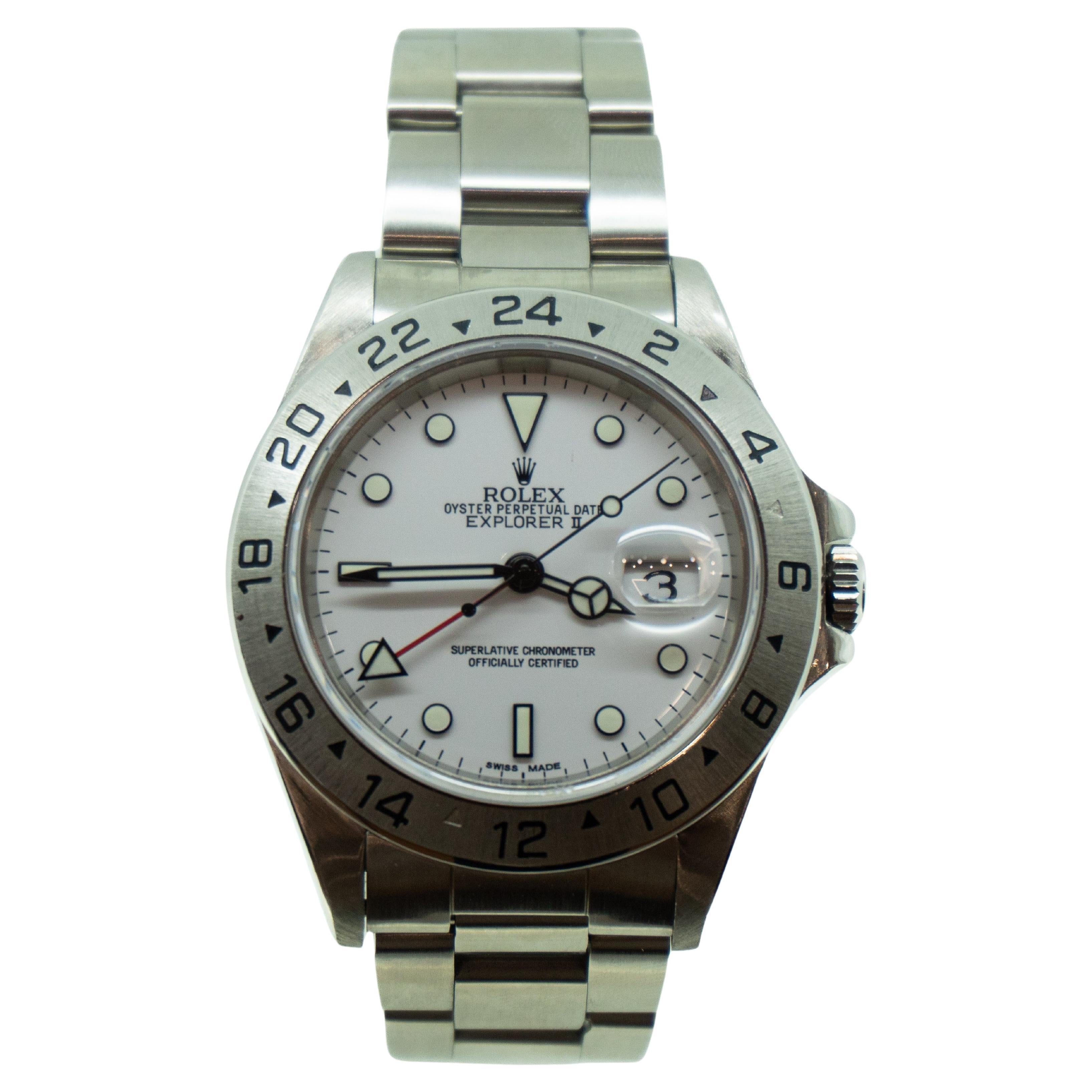 Rolex Explorer II 16550, White Dial, Certified and Warranty For Sale at ...