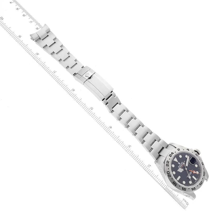 Rolex Explorer II GMT Black Dial Orange Hand Steel Mens Watch 216570 ...