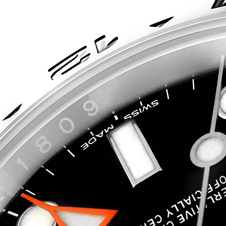 Rolex Explorer II GMT Black Dial Orange Hand Steel Mens Watch 216570 ...
