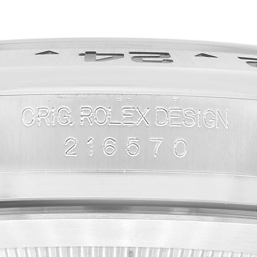 Rolex Explorer II GMT Black Dial Orange Hand Steel Mens Watch 216570 ...