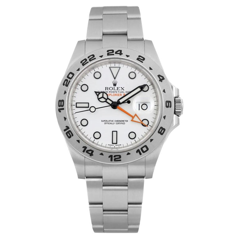 Rolex Explorer II GMT Stainless Steel White Dial Automatic Men's Watch ...