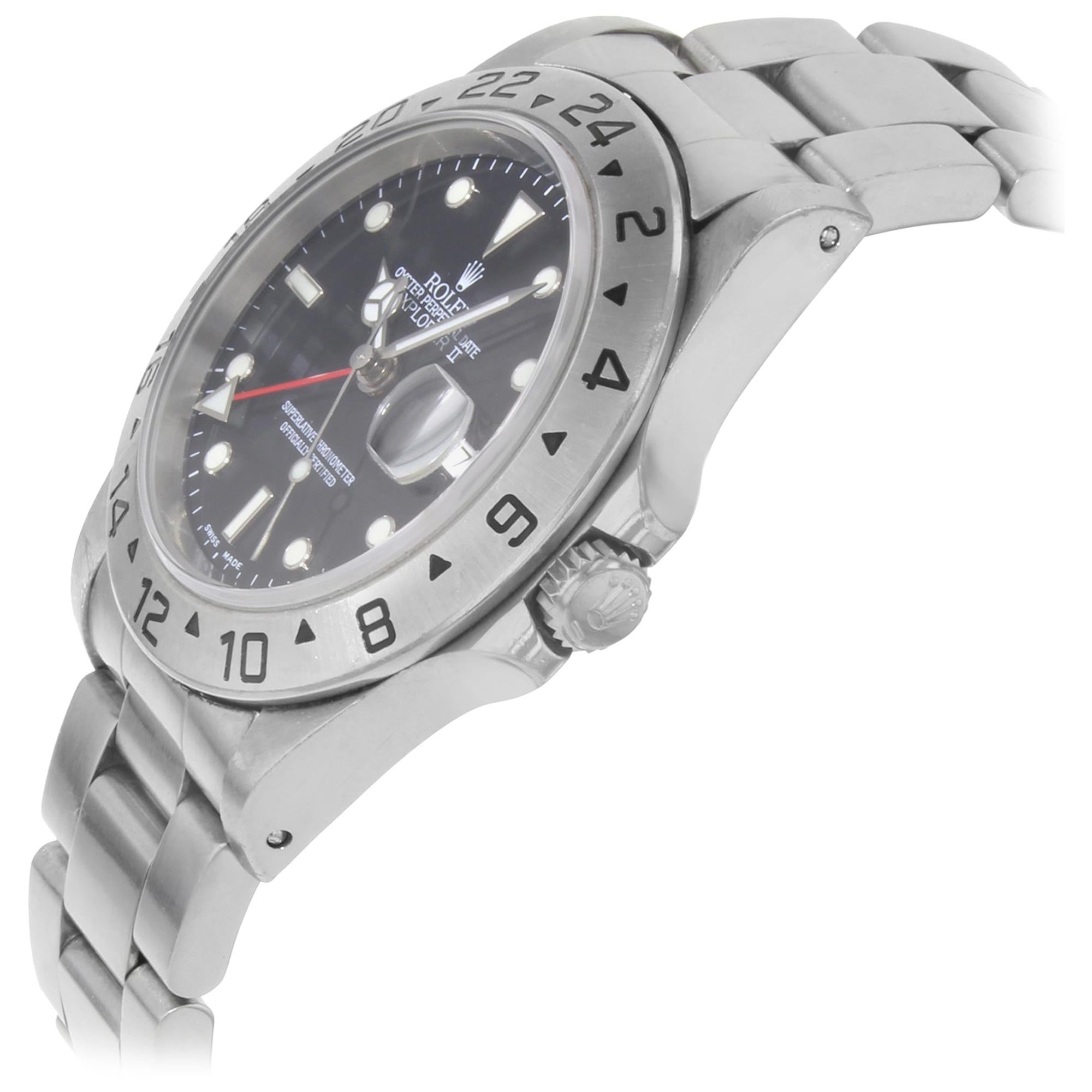 Rolex Explorer II GMT Steel Black Dial 1999 Automatic Men's Watch 16570 ...