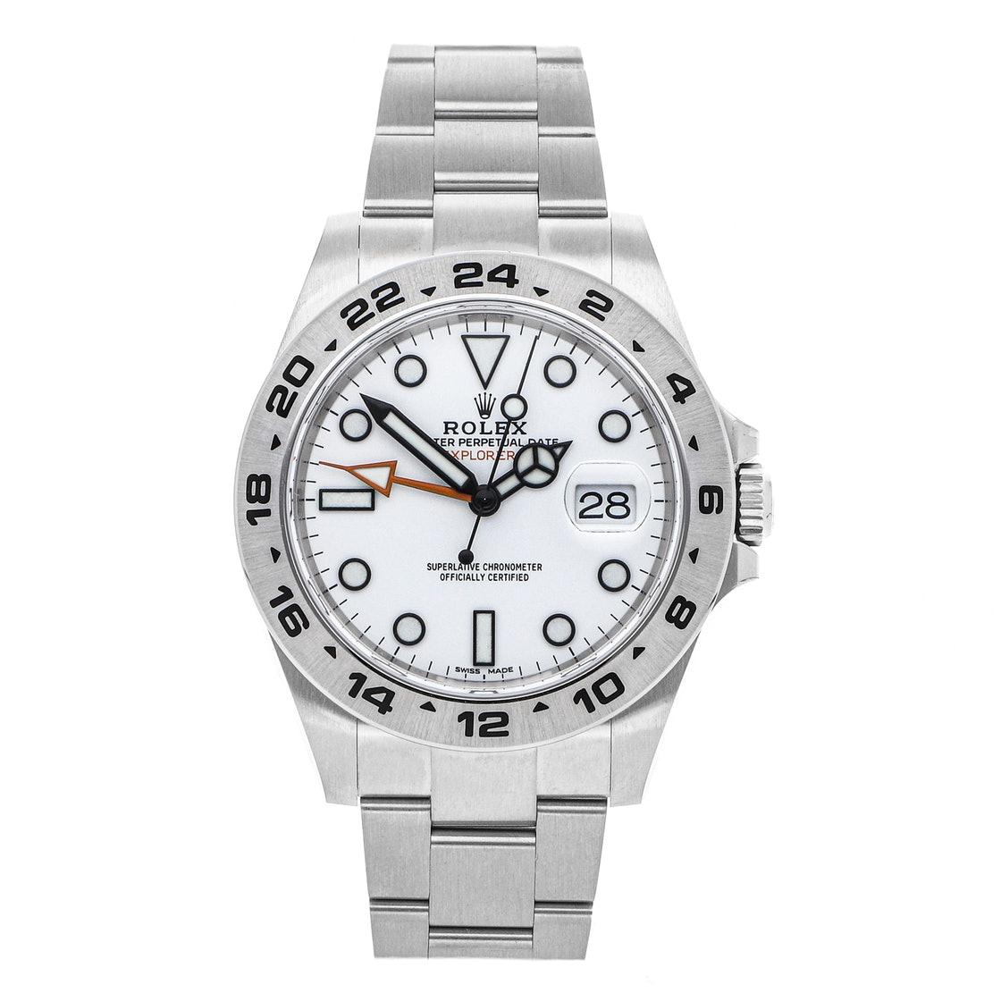 Rolex Explorer II GMT Stainless Steel White Dial Automatic Men's Watch ...