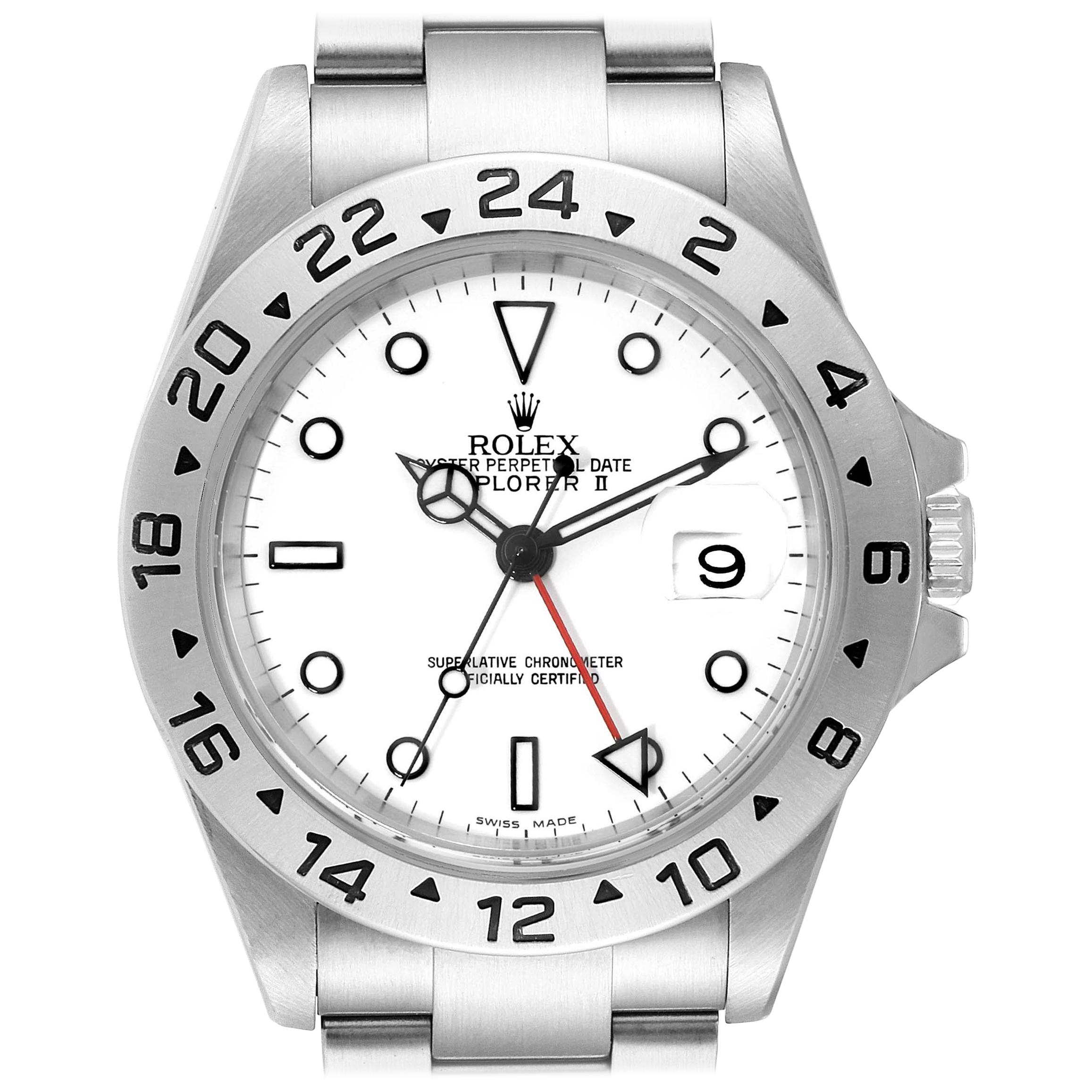 Rolex Explorer II White Dial Automatic Steel Men's Watch 16570 For Sale ...