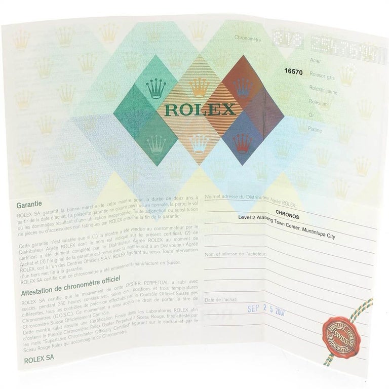 Rolex Explorer II White Dial Red Hand Steel Men’s Watch 16570 Box ...