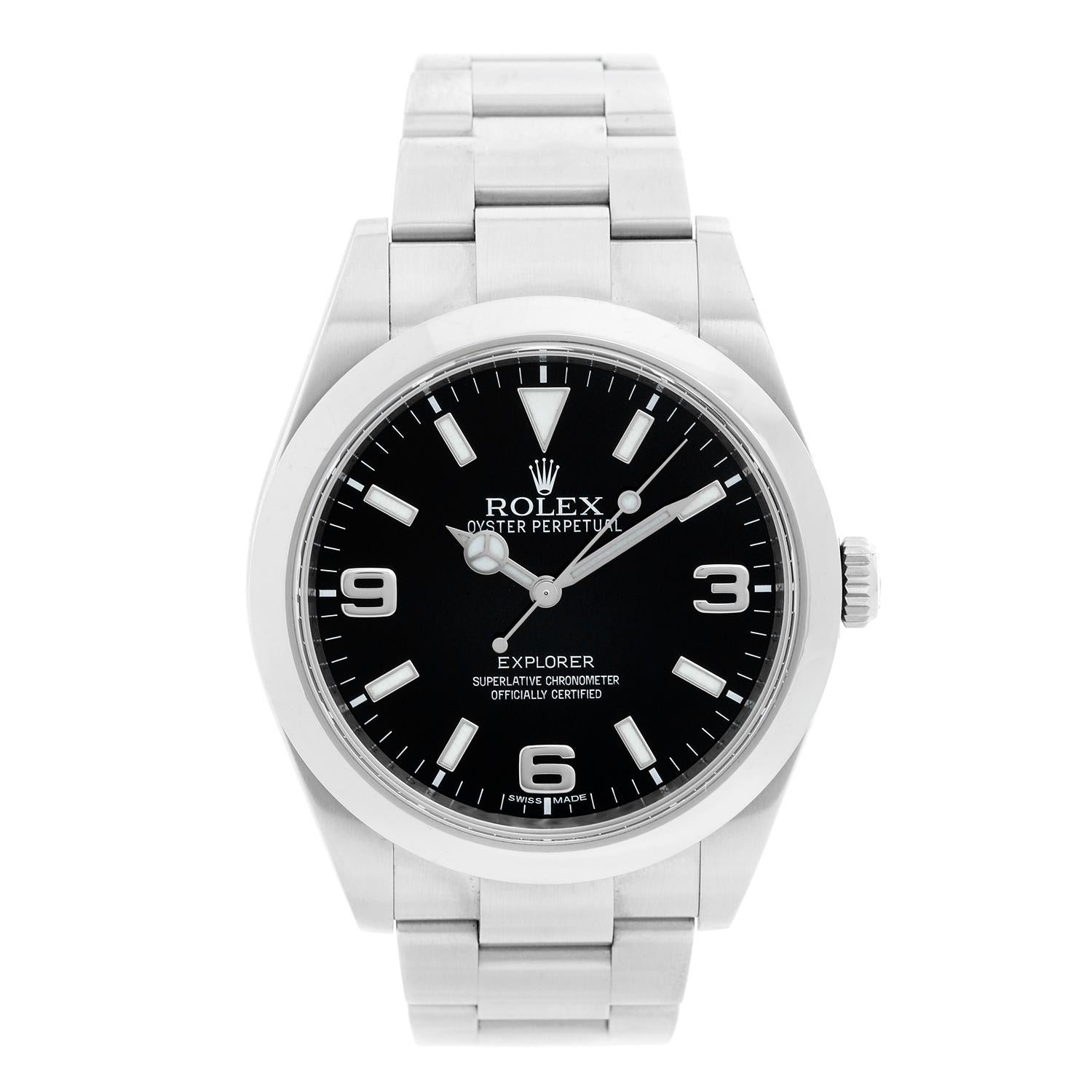 Rolex Explorer Men's Stainless Steel Watch 214270 at 1stDibs