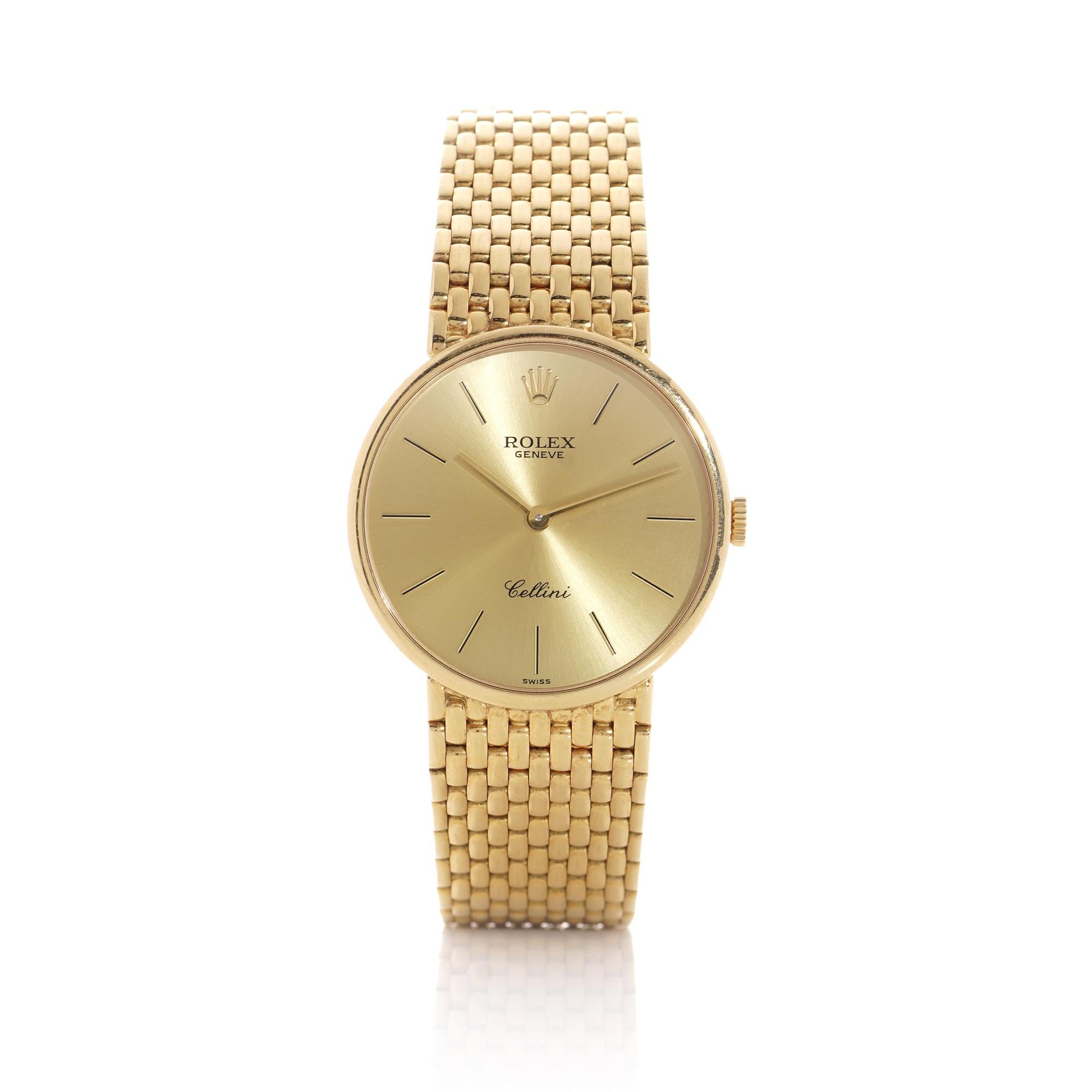 Rolex Geneve Cellini 18kt Gold Unisex Wristwatch - Ref. 5042 For Sale ...