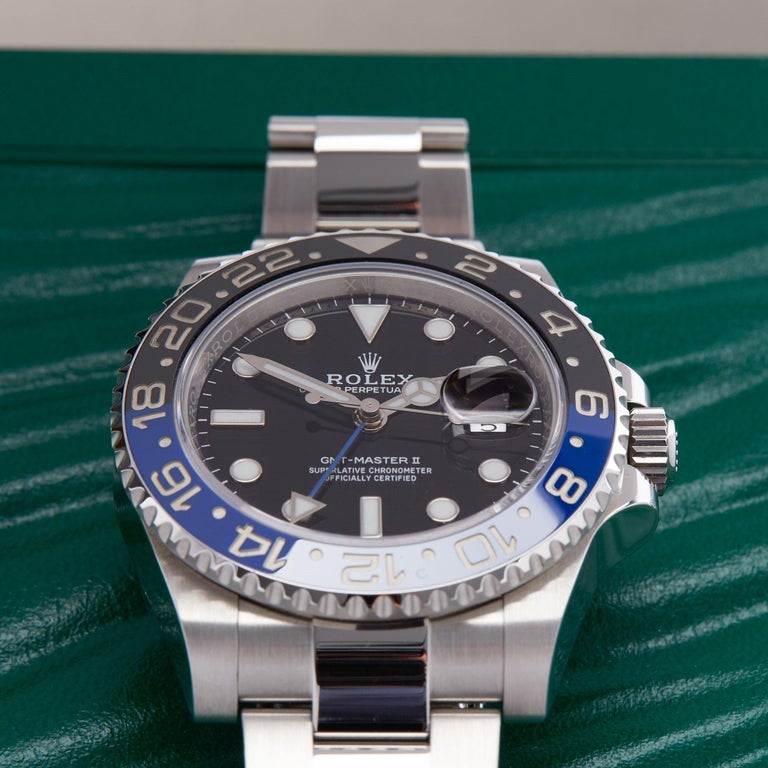 Rolex GMT-Master 116710BLNR Men's Stainless Steel Batman Watch at 1stDibs