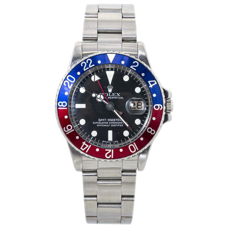 Rolex GMT Master 1675 Mark V 5 Vintage Pepsi Automatic Mens Watch For ...