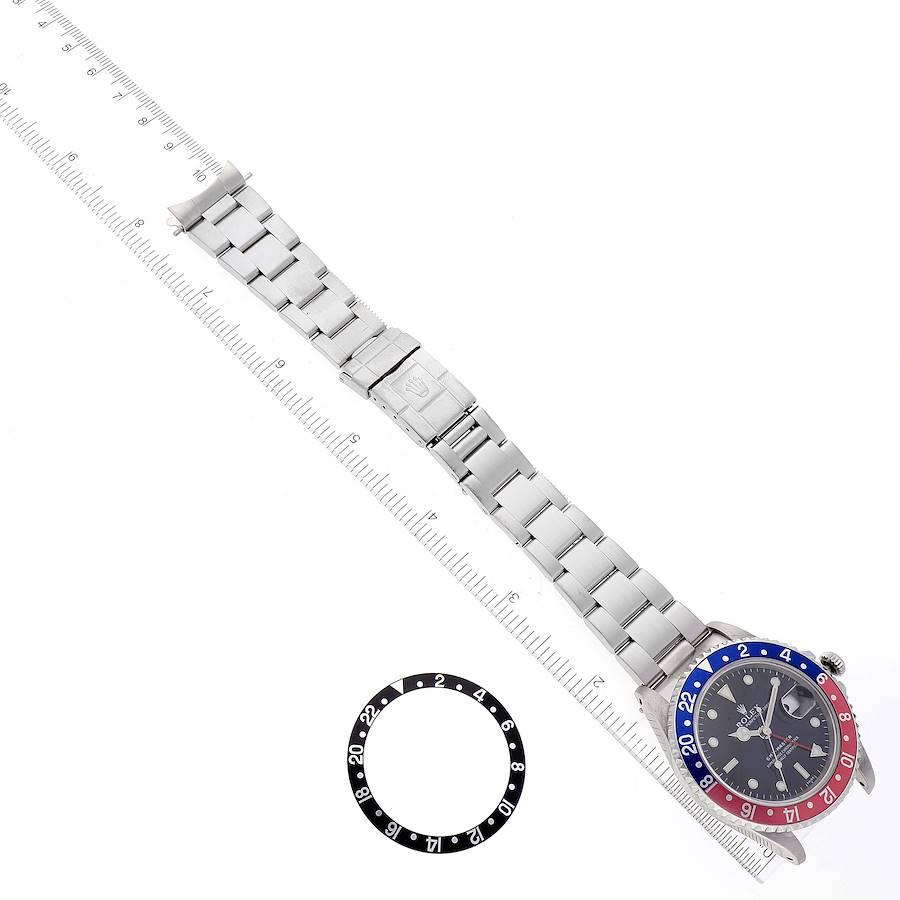 Rolex GMT Master Blue Red Pepsi Bezel Steel Mens Watch 16700 Box Papers ...