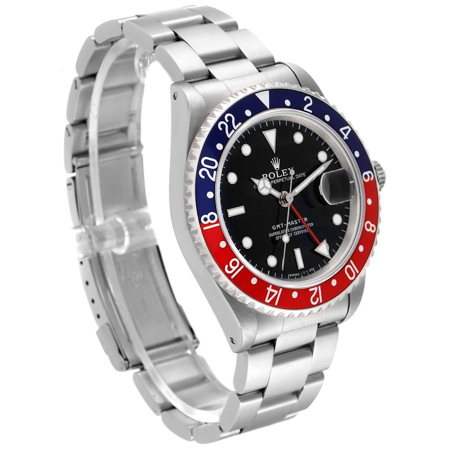 Rolex GMT Master Blue Red Pepsi Bezel Steel Mens Watch 16700 Box Papers ...
