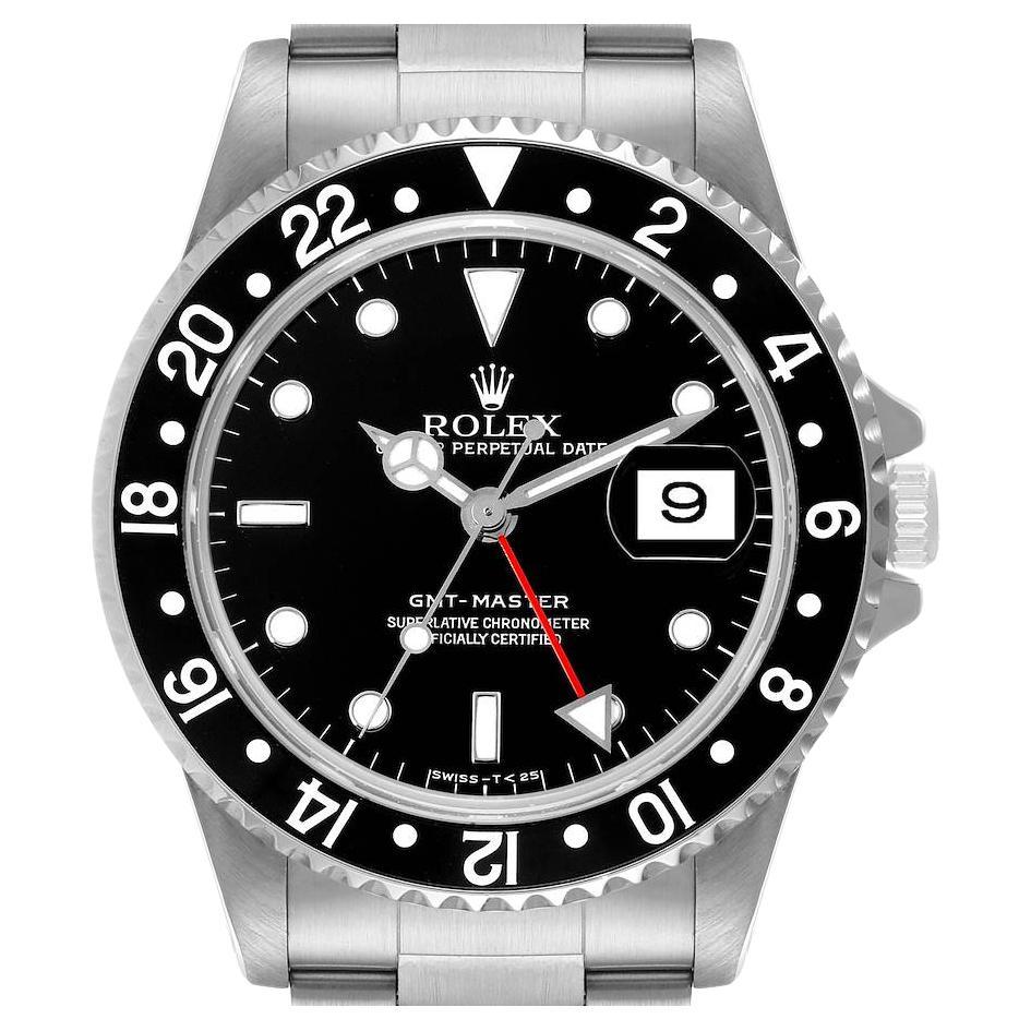 Rolex GMT Master Black Bezel Automatic Steel Men’s Watch 16700 For Sale ...
