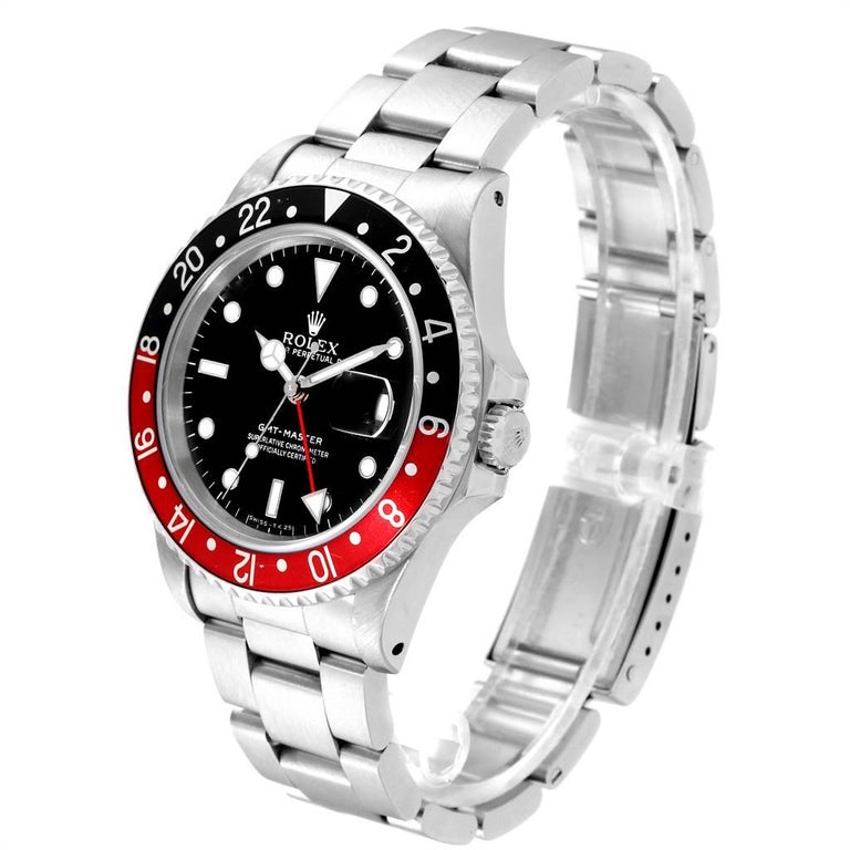 Rolex GMT Master Black Red Coke Bezel Men's Watch 16700 at 1stDibs ...