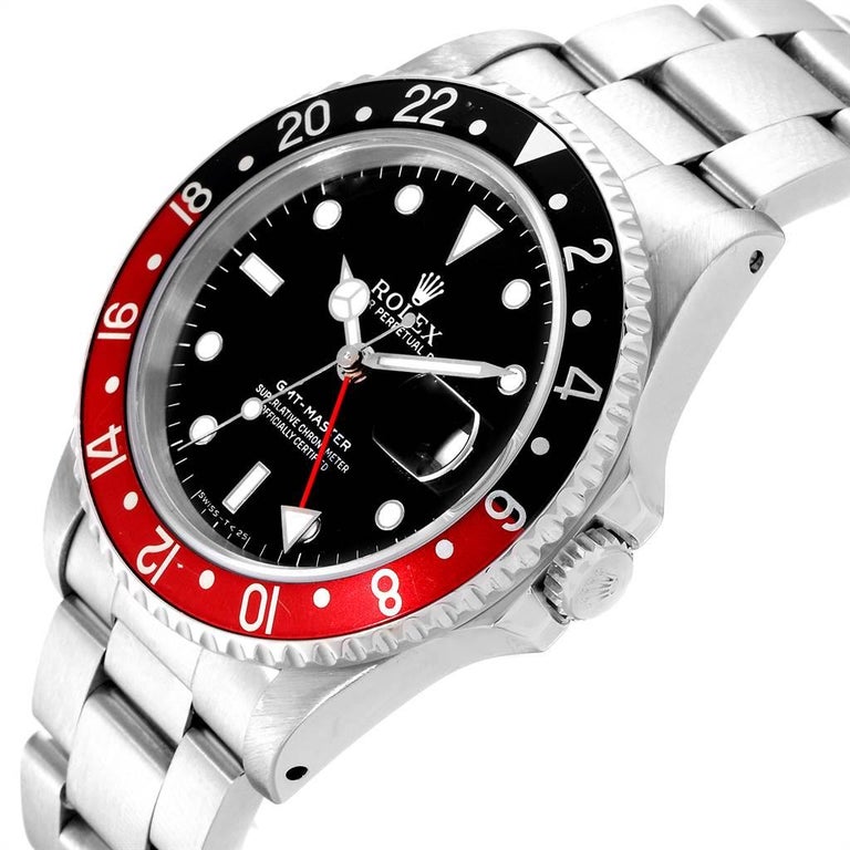 Rolex GMT Master Black Red Coke Bezel Men's Watch 16700 at 1stDibs ...