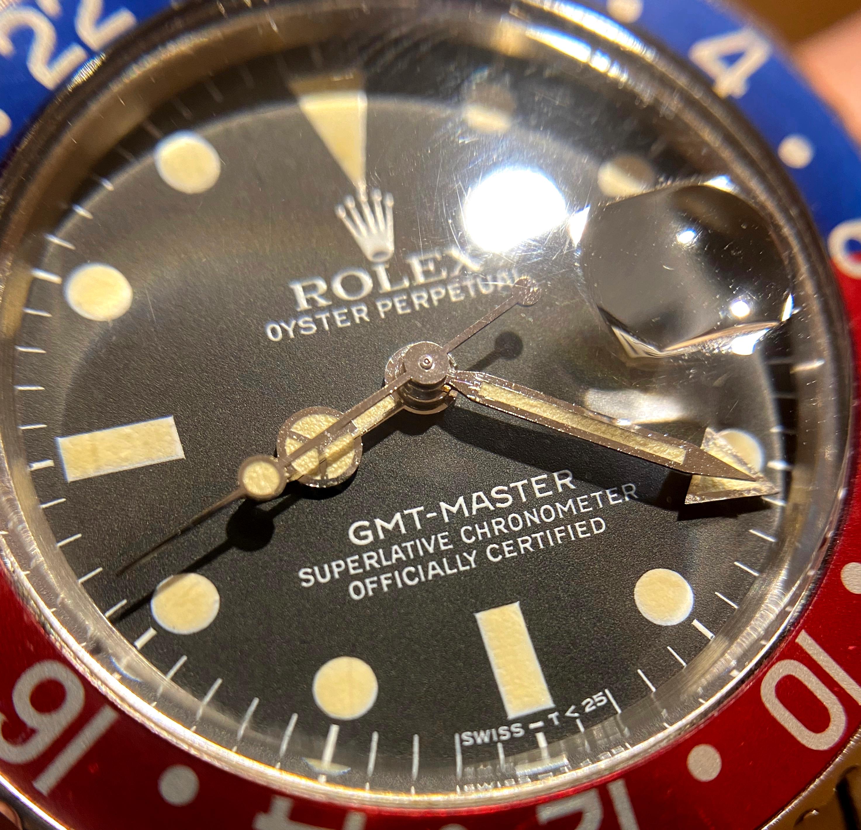 Rolex GMT-Master Blue Red Pepsi Matte Dial 16750 Steel Automatic Watch ...