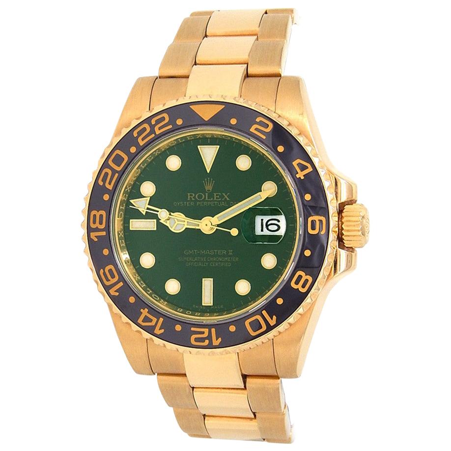 Rolex GMT Master II 116718, Green Dial, Certified and Warranty at ...