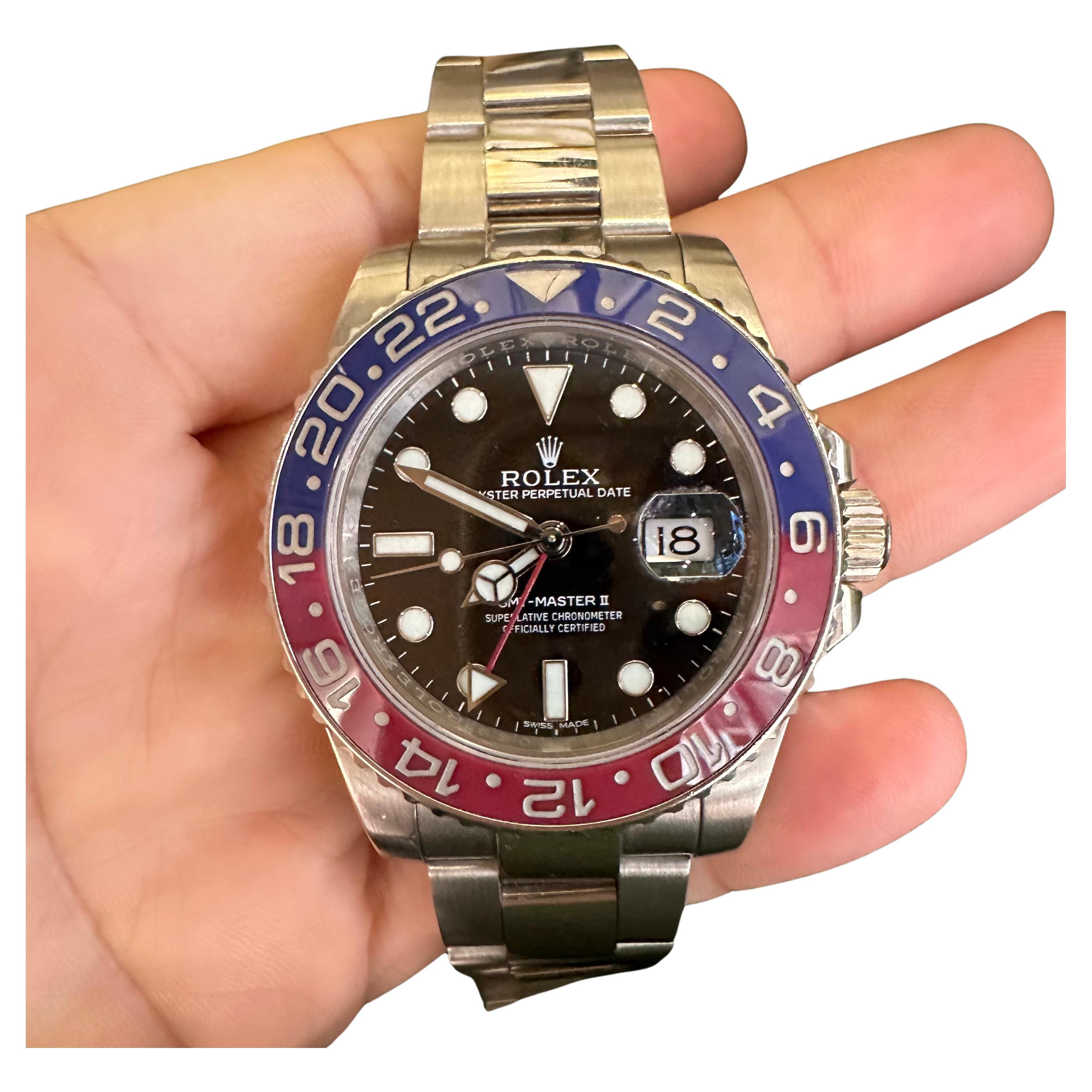Rolex GMT- Master II 116719BLRO "Pepsi” 18k White Gold Watch For Sale ...