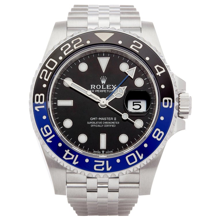 Rolex GMT-Master II 126710BLNR Men's Stainless Steel Batgirl Watch at 1stDibs