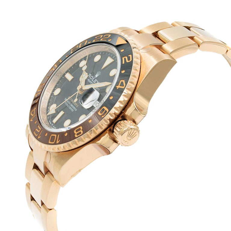 Rolex GMT-Master II 126715 Root Beer 18 Karat Rose Gold Automatic Men’s ...
