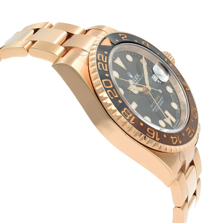 Rolex GMT-Master II 126715 Root Beer 18 Karat Rose Gold Automatic Men’s ...