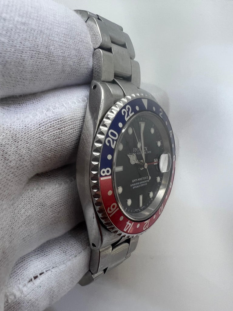 Rolex GMT Master II 16700 Pepsi Men's Watch 2002 For Sale at 1stDibs
