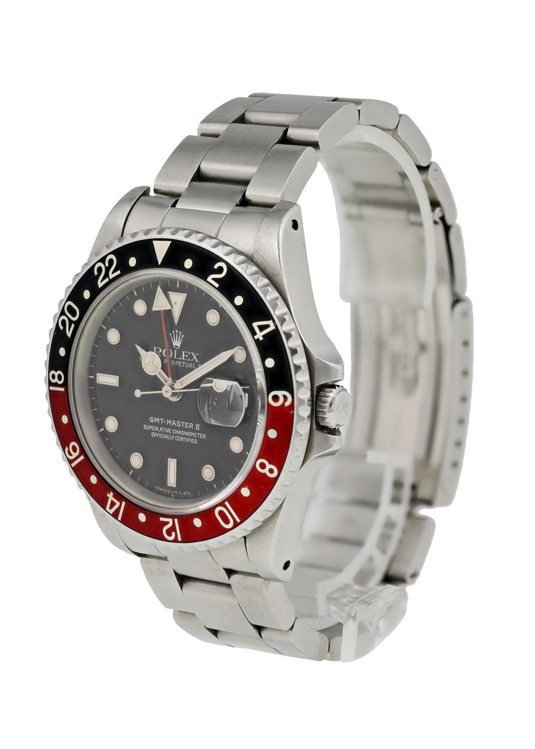 Rolex GMT Master II 16710 Coke Bezel Men's Watch at 1stDibs | coke ...