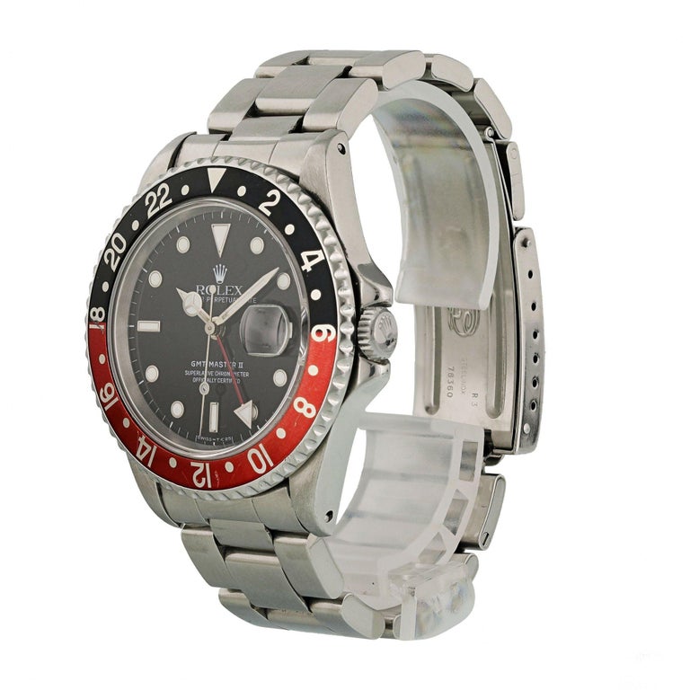 Rolex GMT Master II 16710 Coke Bezel Men's Watch For Sale at 1stDibs