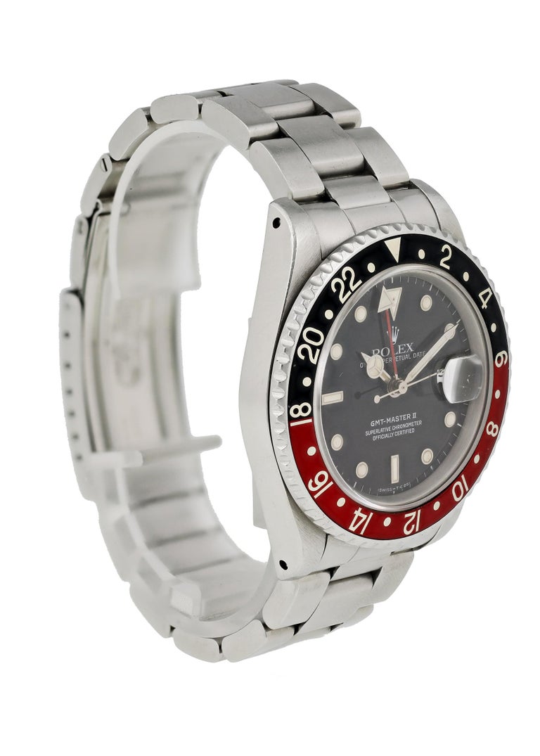 Rolex GMT Master II 16710 Coke Bezel Men's Watch at 1stDibs | coke ...