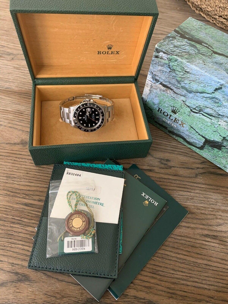 Rolex GMT Master II 16710 Watch Stainless Steel Box and Papers Tags ...