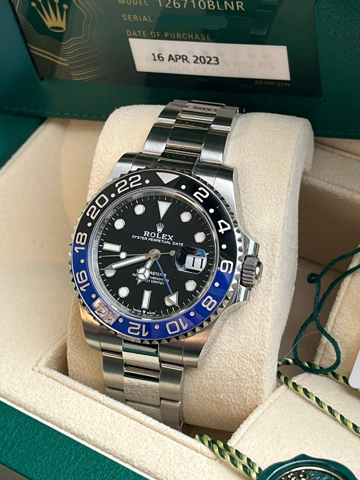 Rolex GMT-Master II 40MM Batman Black Dial Ceramic Oyster Watch ...