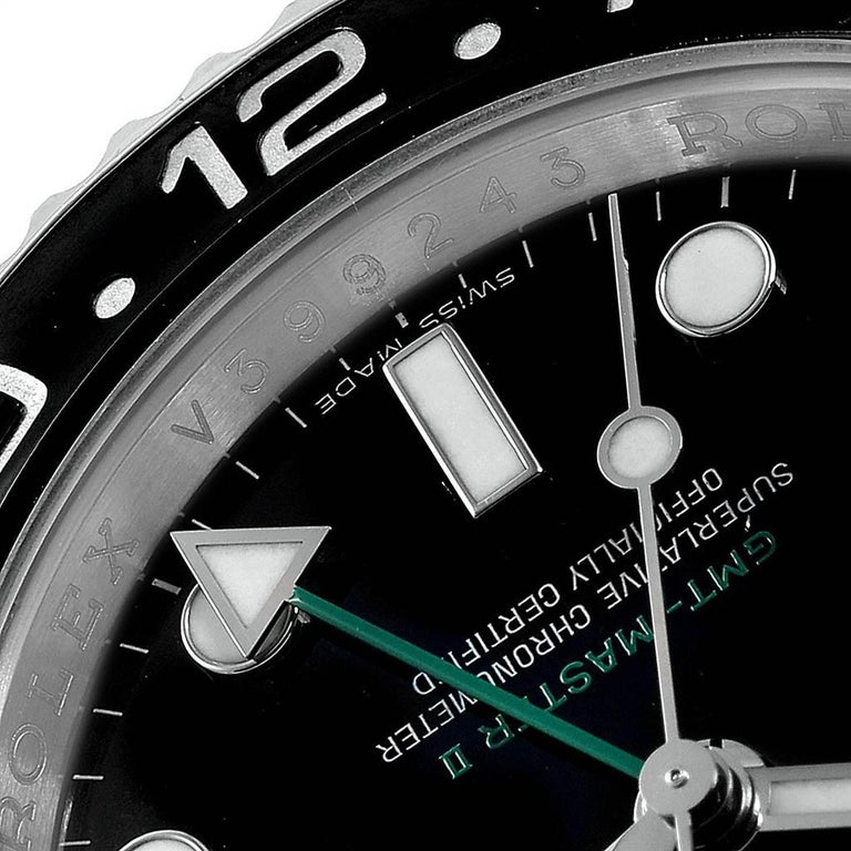 Rolex GMT Master II Black Dial Green Hand Men’s Watch 116710 For Sale ...
