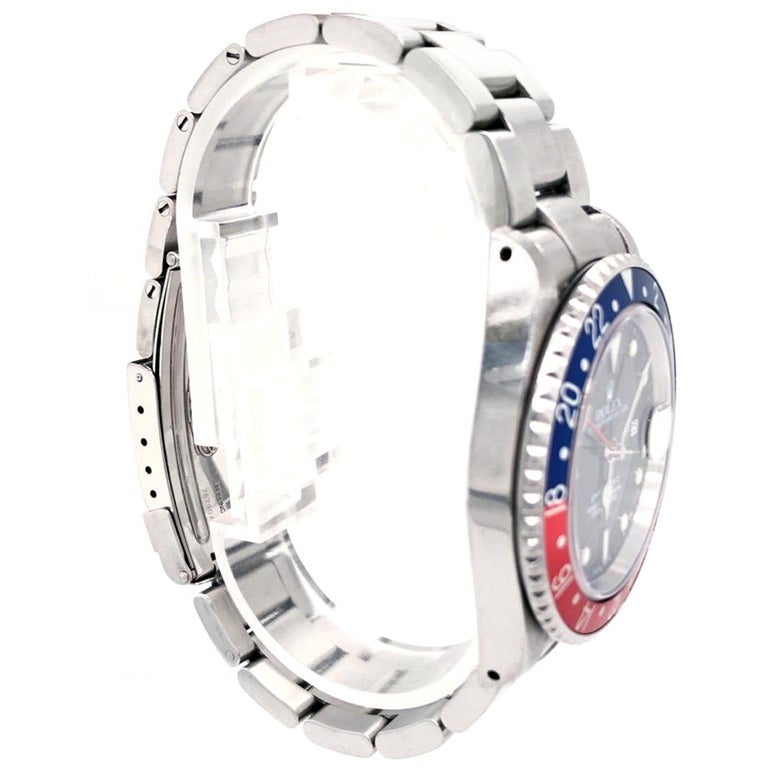 Rolex GMT-Master II Pepsi Red and Blue Bezel Steel Men's Oyster Watch ...