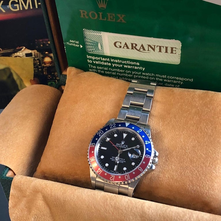 Rolex GMT-Master II Pepsi Red and Blue Bezel Steel Men's Oyster Watch ...