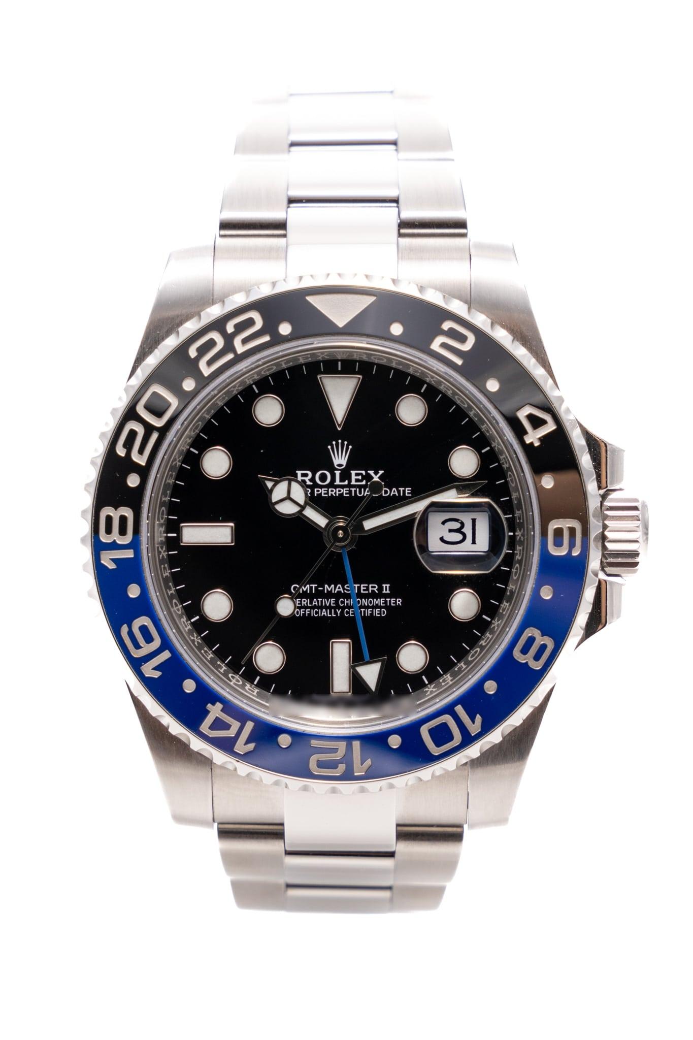 Rolex GMT-Master II Batman 40mm Full Set 2018 Oyster Steel Ref ...