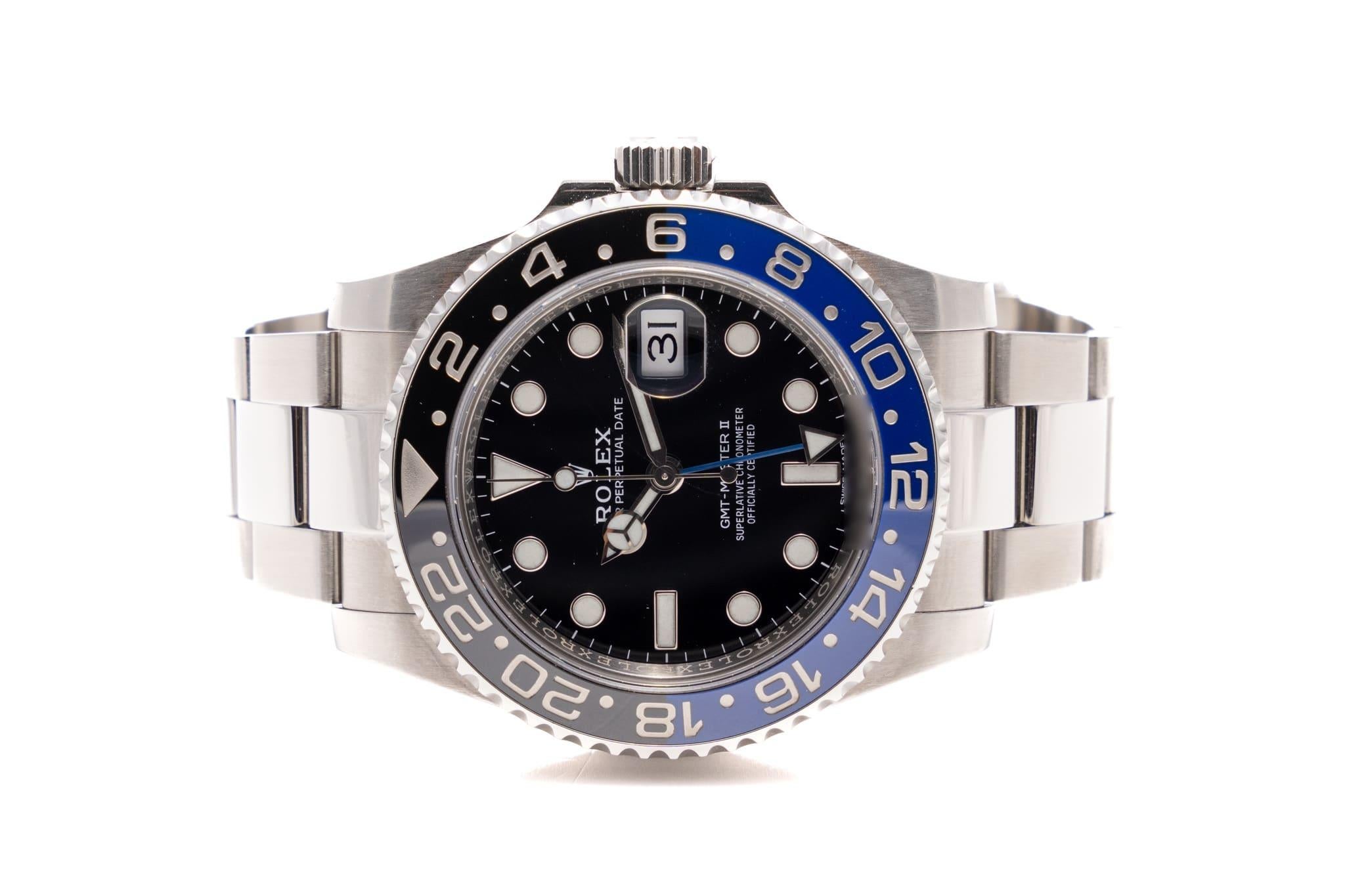 Rolex GMT-Master II Batman 40mm Full Set 2018 Oyster Steel Ref ...
